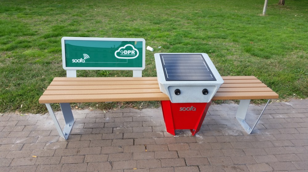Free Charging Station/WiFi at Eastern Market Metro Plaza – “Soofa Bench ...