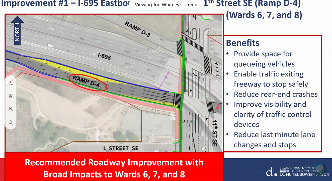 DDOT Unveils Plan to Re-Do the Dangerous 11th Street SE/695 East Off ...